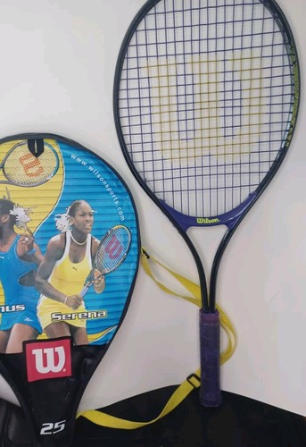Wilson 25" Purple Yellow Venus Serena Tennis Racquet Sharp Shooter With ...
