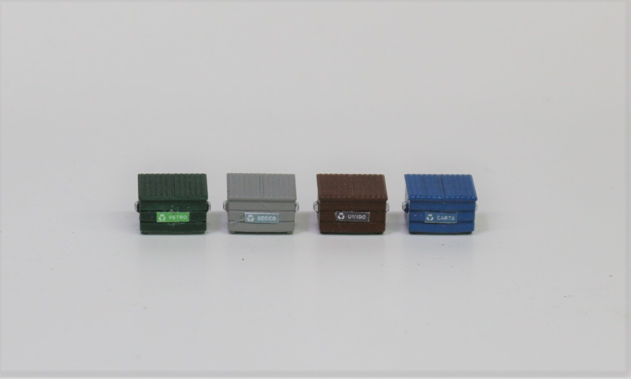 9176DM HO Waste Bins Differentiated 4 Pieces Various N Scale 1:160 | eBay