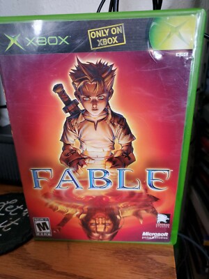 Fable (2004, Microsoft Xbox Original) Black Label Complete W/ Manual ...