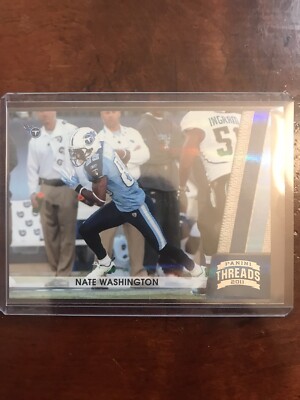 2011 Panini Threads Silver Titans Football Card #145 Nate Washington ...