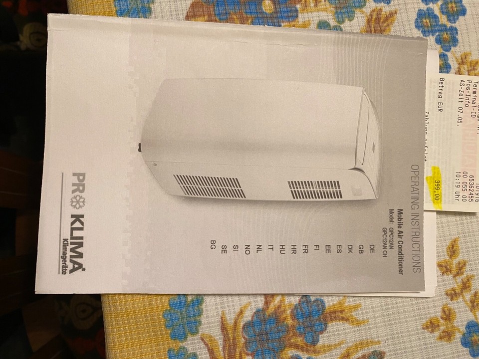 Klimaanlage mobil Proklima GPC12AN mit VB und App, weiß, h 80 x b 38 x ...