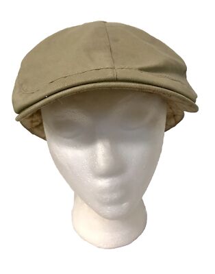 Scala Dorfman Pacific Newsboy Tan Flat Cap Mens Large | eBay