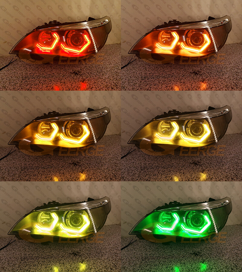 For BMW E60 E61 Concept M4 Iconic Style Dynamic RGB LED Angel Eyes Halo ...