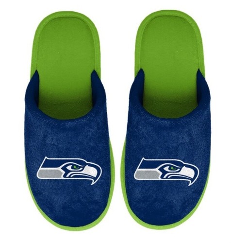Youth XL Seattle Seahawks FOCO Youth Big Logo Scuff Slippers - College ...