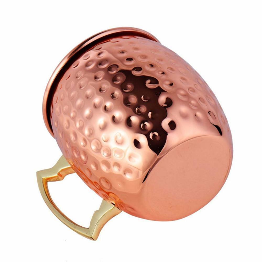 100% Pure Copper Solid Hammered Cups Mug Moscow Mule Cup Beer Mug Free ...