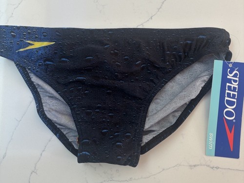 Men’s Boy’s Lad’s Vintage Speedo Navy Black Silky Retro 32” Swim Sun 🌞 ...