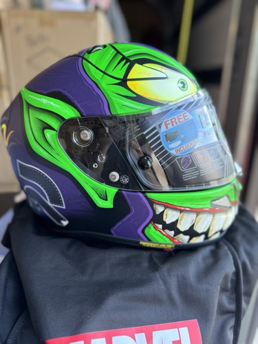 HJC RPHA 11 Pro Green Goblin Full Face Street Motorcycle Helmet ECE DOT ...