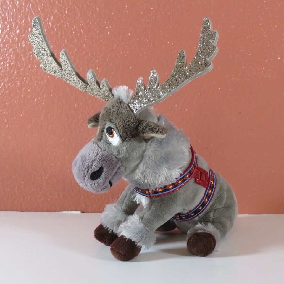 Disney Frozen Sparkle Sven Reindeer Plush Small 7 Inches Tall 2019 TY ...