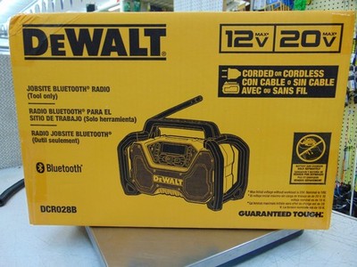 Dewalt DCR028B Jobsite Bluetooth Radio 12/20V Lithium-Ion Cordless Tool ...