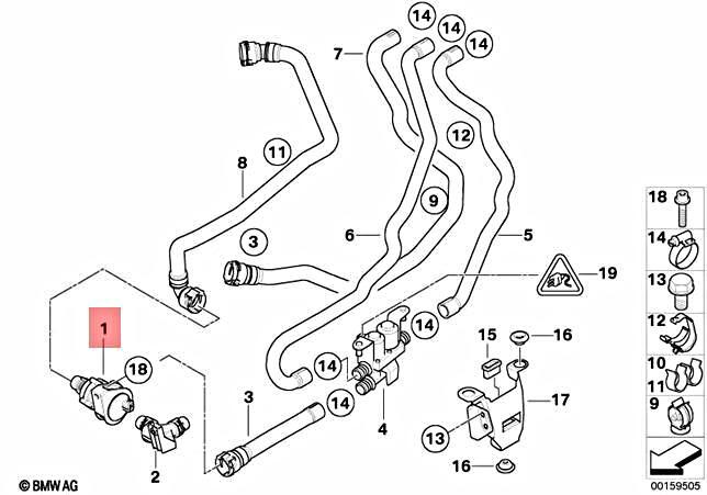 Genuine BMW E70 E70N E71 F15 F16 SAC SUV Auxiliary Water Pump OEM ...