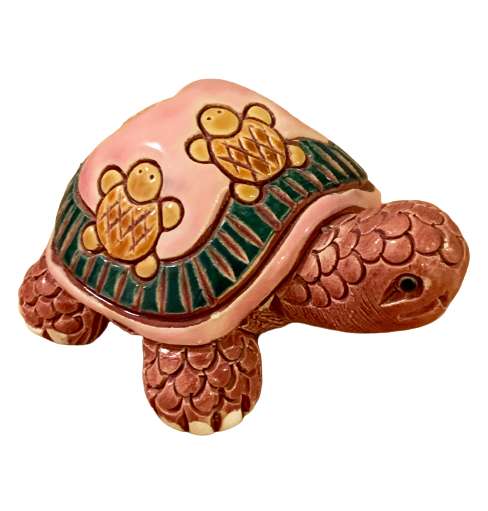 Rare Retired Vintage Artesania Rinconada Figurine Pink Turtle Uruguay ...