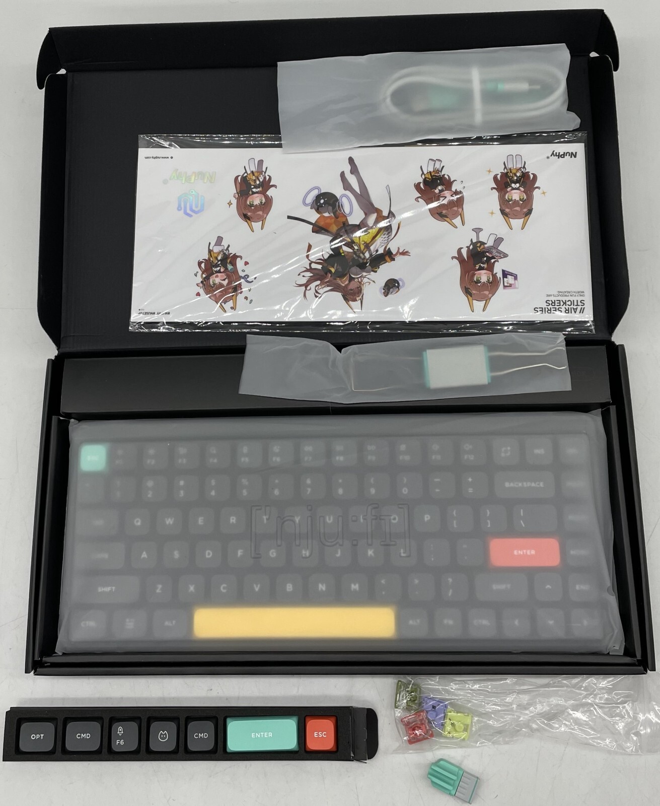 NuPhy Air75 Wirless Mechanical Keyboard with Extra Keycaps & Switches