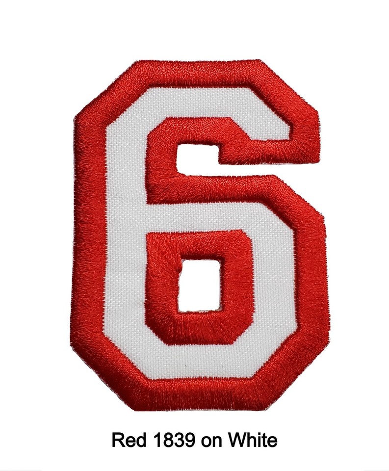 Numbers College Varsity Letterman Embroidered Iron On Patch Customize ...