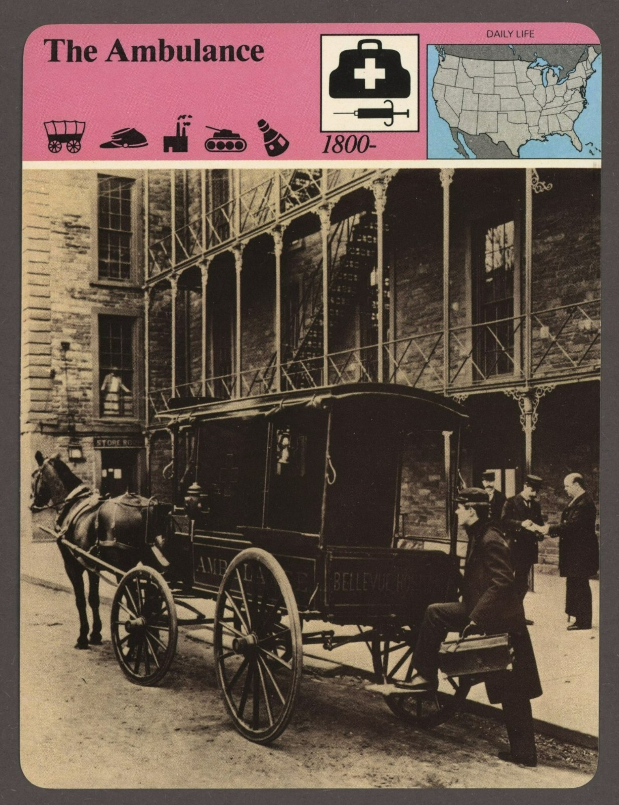 The Ambulance Story of America Medicine Medical History Card | eBay