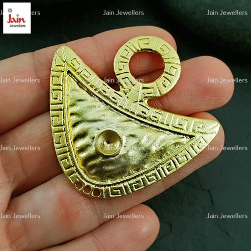 22 Kt Real Solid Yellow Gold Triangle Shape Bohemian Tribal Necklace ...