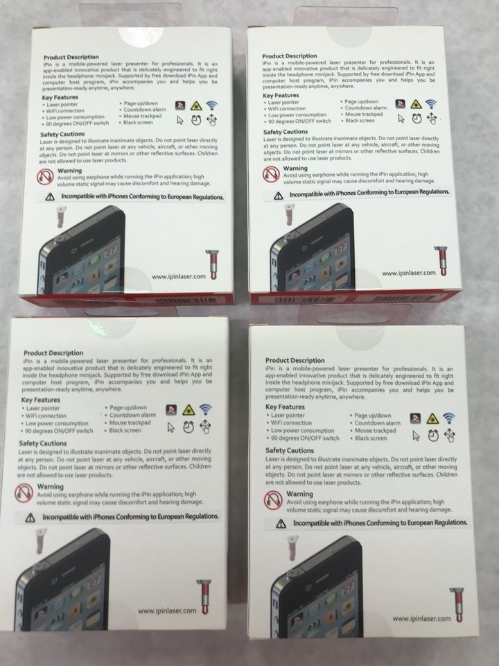 IPIN MOBILE-POWERED LASER POINTER FOR IPHONE 4, 5, 6, 6 Plus Lot Of 4 New | eBay