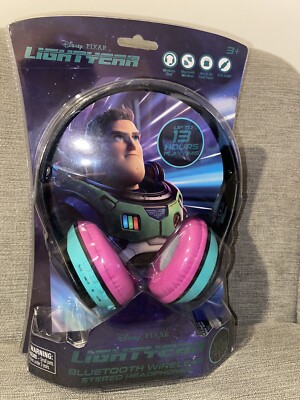 Disney Pixar Lightyear Bluetooth Wireless Stereo Headphones - 13 Hours ...
