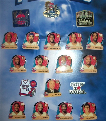 2004/05 DETROIT PISTONS PIN COLLECTION (PINS AND BOOKLET) COMPLETE | eBay
