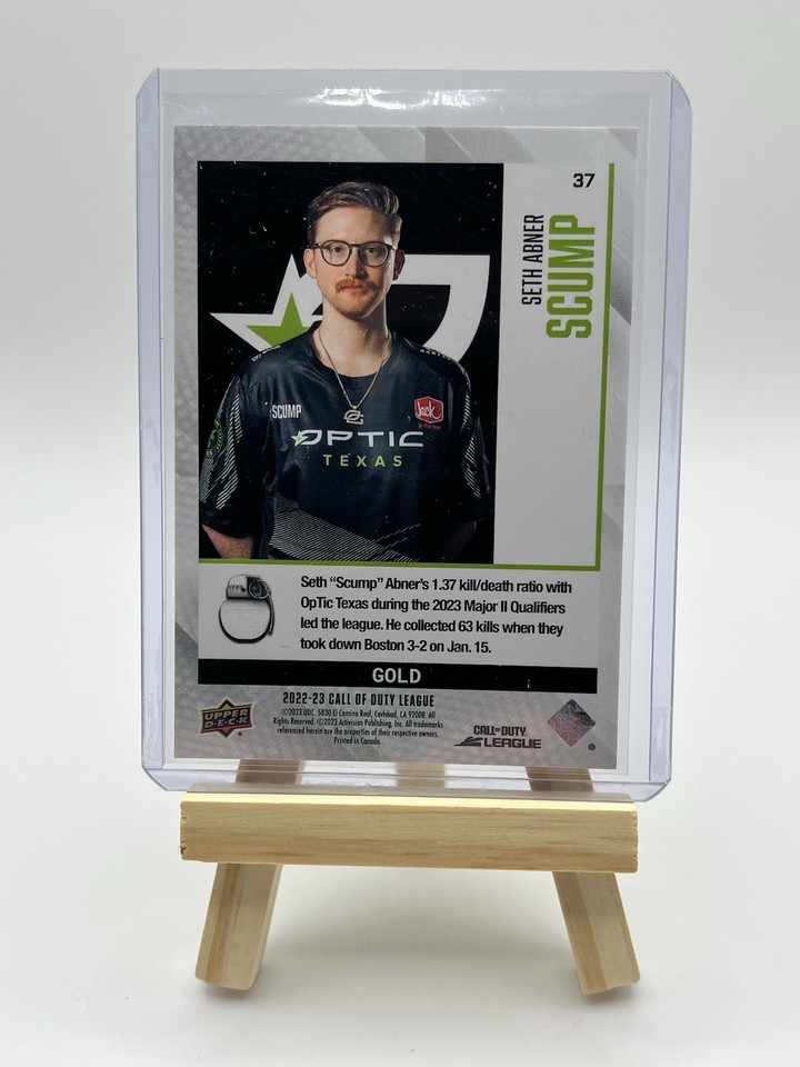 2022-23 Upper Deck Call of Duty League GOLD Scump /99 #37 Optic Texas ...