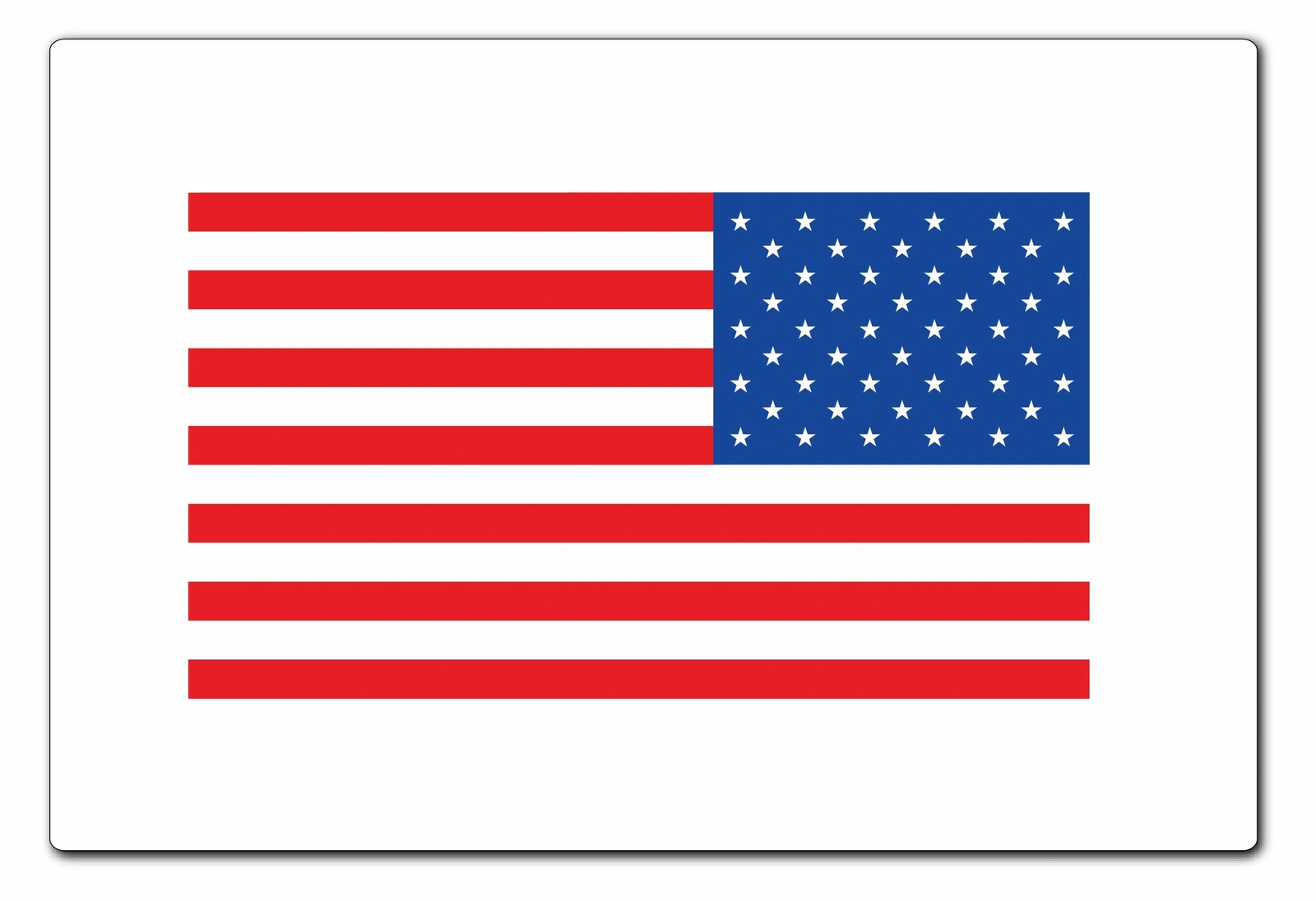 REVERSED LARGE AMERICAN FLAG STICKER 6.5" X 11" AUTOMOTIVE COLOR ...
