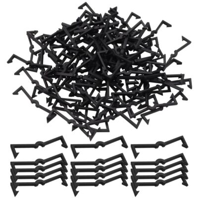 100PCS Clips Pegboard Hook Locks Black Plastic Board Locks Peg Board ...