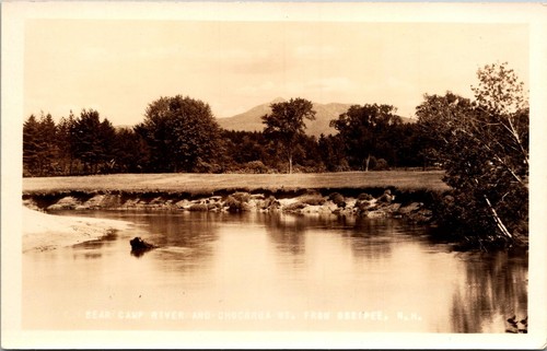 RPPC Bear Camp River & Chocorua Mtn From Ossipee NH Real Photo Postcard ...