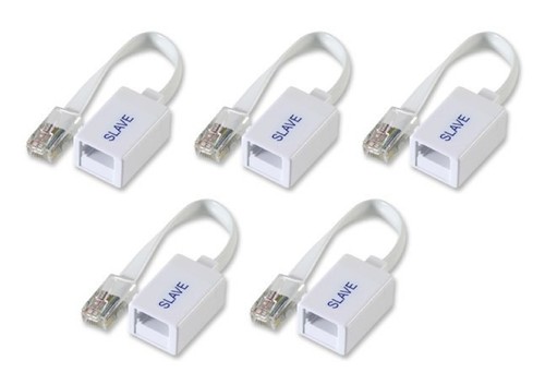 5x RJ45 PLUG TO BT SOCKET SECONDARY SLAVE LINE ADAPTER UNIT TELEPHONE ...
