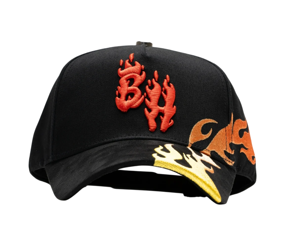 EL BARBAS HATS FLAMES BLACK SNAPBACK HAT BARBHFLAMES BLK | eBay