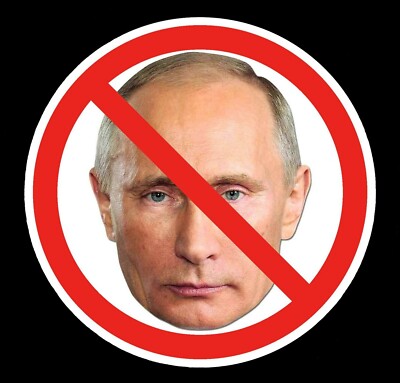ANTI VLADIMIR PUTIN Anti Russia DECAL Stand with Ukraine no war bumper ...