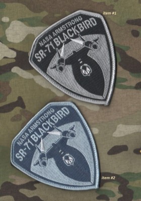 SKUNK WORKS SR-71 BLACKBIRD velkrō burdock 2-PATCH: NASA RESEARCH YF-12 ...