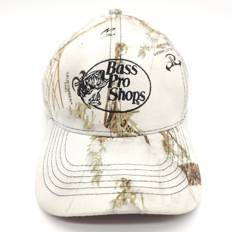 Bass Pro Shops Snapback Hat True Timber White Camouflage Ball Cap ...