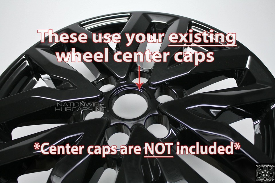 4 for GMC ACADIA 2017-2019 Black 18" Wheel Skins Hub Caps Aluminum Rim ...