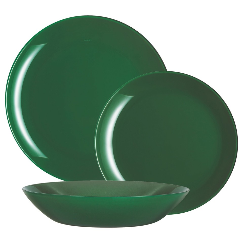 Luminarc Arty Translucent 18pc Opal Glass Dinner Set Dinnerware Summer ...