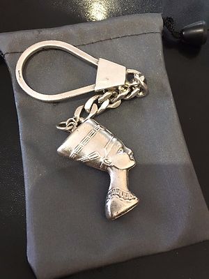 NEFERTITI SOLID SILVER KEY FOB KEY CHAIN FROM EGYPT 1 OUNCE SILVER | eBay