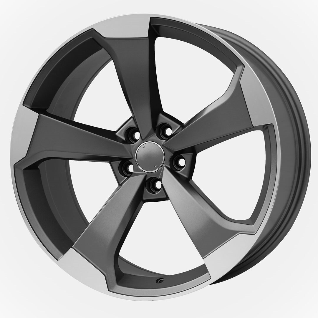 18" ROTOR STYLE GUNMETAL WHEELS RIMS FITS AUDI S3 RS3 RS5 RS7 S LINE ...