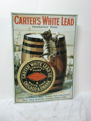Reproduction Carter's White Lead paint tin sign | eBay