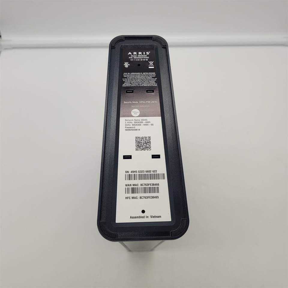 ARRIS SURFboard SBG8300 DOCSIS 3.1 Gigabit Modem & AC2350 Wi-Fi Router ...