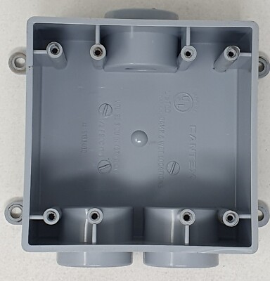 Cantex 5133400 1/2" PVC Type FSCC Two-Gang Weatherproof Electrical Box ...