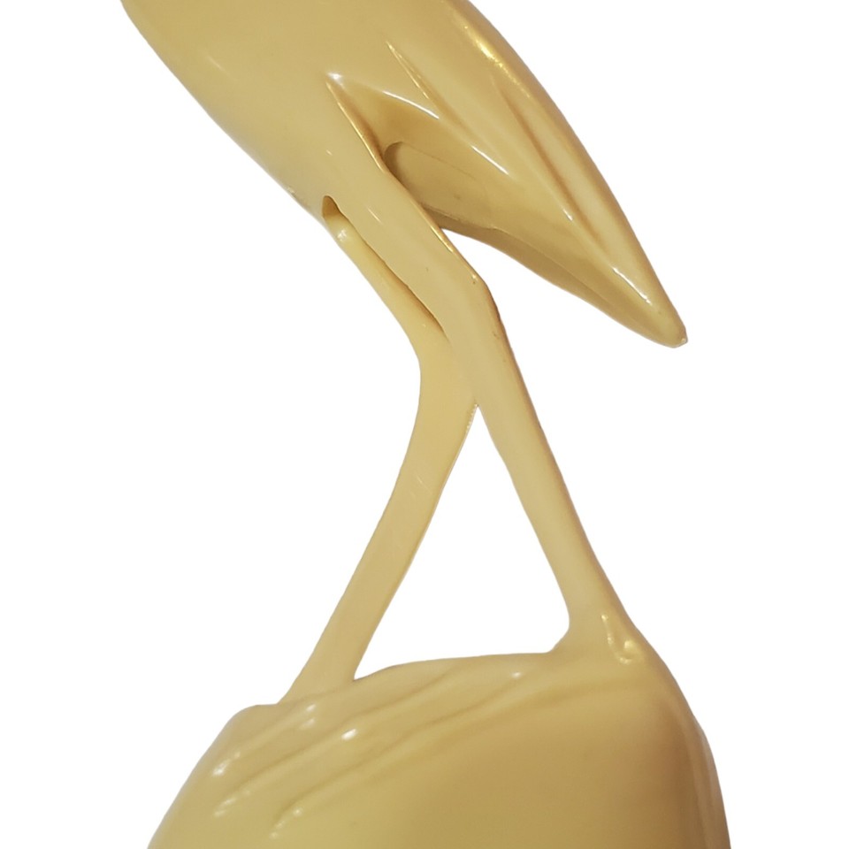 Vintage Plastic Crane Heron Bird Figure Statue Hong Kong Mid Century 8. ...
