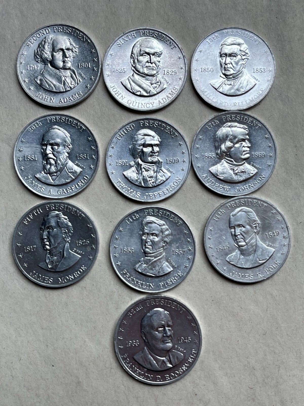 Shell's Mr President Coin Game - Lot of 10 coins | eBay