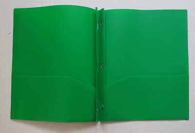 Pen & Gear 5 Green Plastic Presentation Display Portfolio Folders with ...