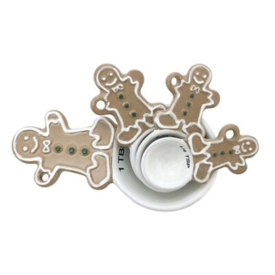 St. Nicholas Square Evergreen Lane 4-pc Ceramic Measuring Spoon Set NWT ...