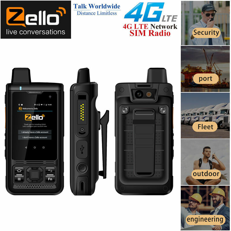 4G LTE Android 8.1 Rugged Waterproof Smartphone Zello Walkie Talkie ...