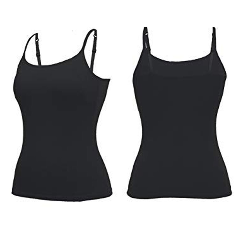 Women's Comfort Shaping Camisole Tops Body Shaper Built In Bra Padded ...