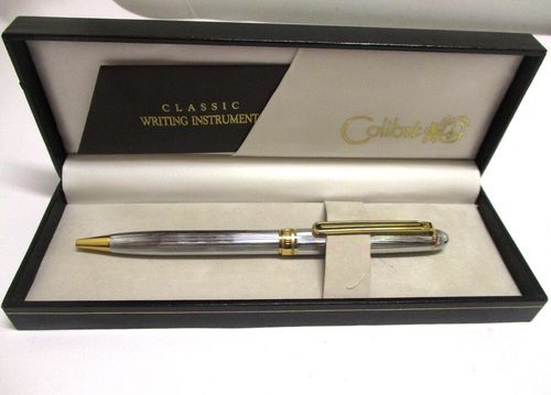 Vintage Colibri SIlver Tone Ball Point Pen with Box | eBay