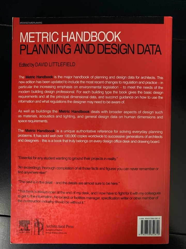 Metric Handbook: Planning and Design Data (3rd Edition) by David ...