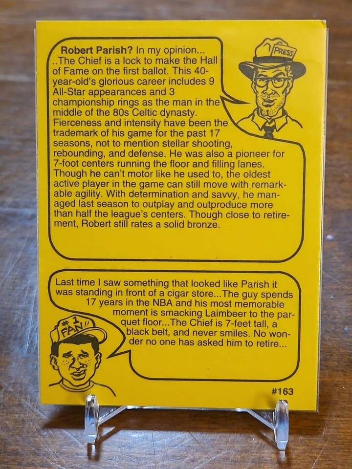 1993-94 SKINNIES Parody Portraits oddball card - Robert Parish #163 ...