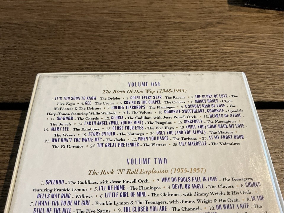 The Doo Wop Box CD Box Set Rhino 71463 Complete w/Box, Booklet & 4 CDs ...