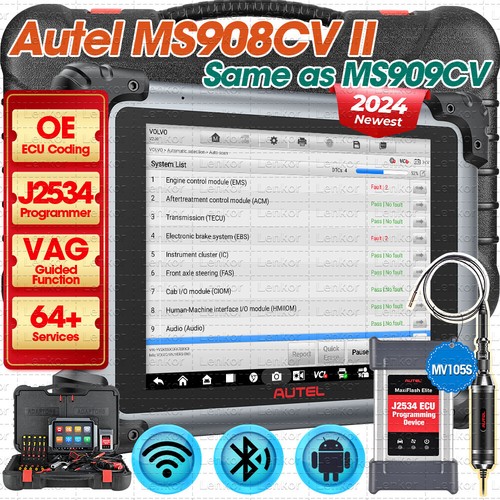 Autel MaxiSYS CV MS908CV II Heavy Duty Diagnostic Scanner Tool, Same as ...