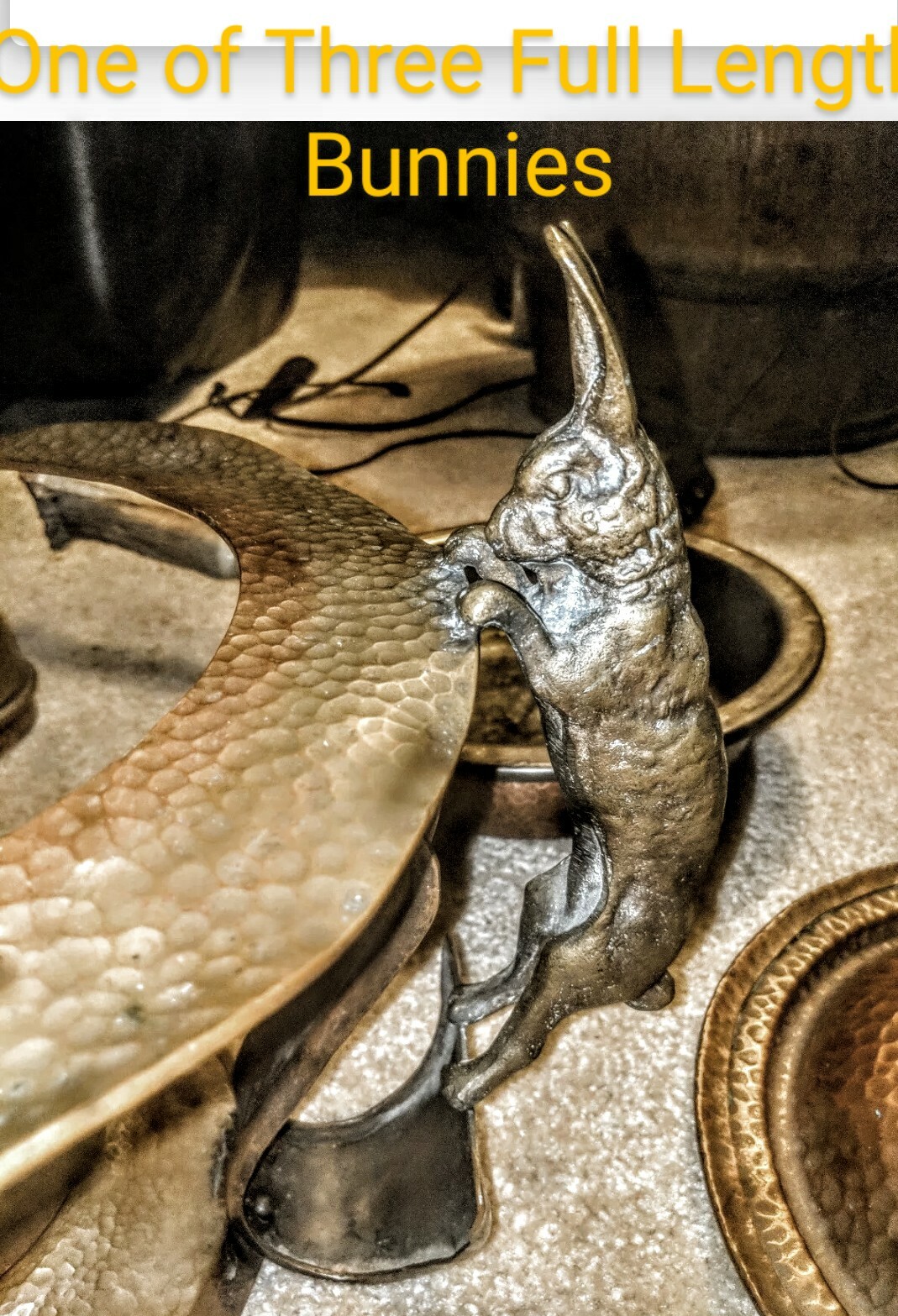 COPPER JOS HEINRICH HAND HAMRD. 6PC CHAFING DISH SET /3 RABBITS ...